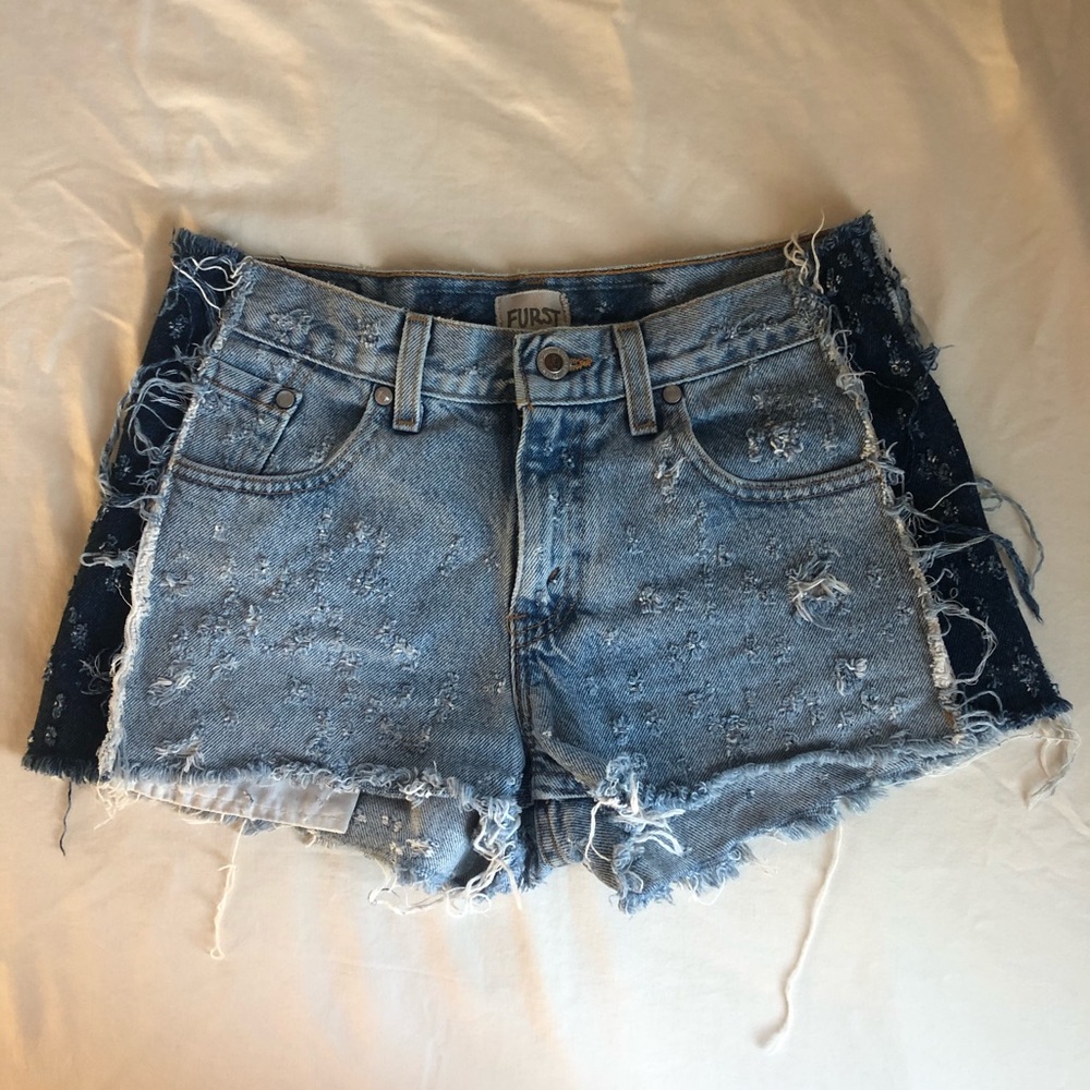 Distressed Denim Shorts - Gem